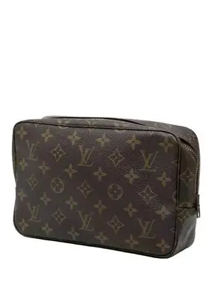 LOUIS VUITTON Monogram Macassar Toilet Pouch Gm - Brown