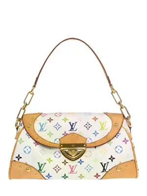 LOUIS VUITTON Takashi Murakami 2008 Monogram Beverly Shoulder Bag - White