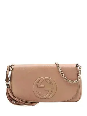 Gucci Soho Chain Flap Crossbody Bag - Brown