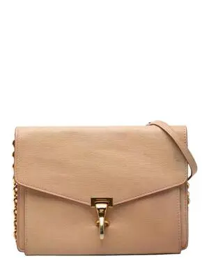 Burberry Burberry Leather Macken Crossbody Bag Brown