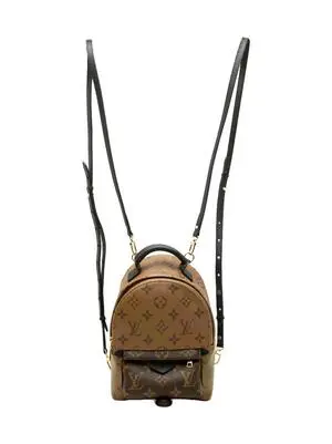 LOUIS VUITTON Monogram Reverse Mini Palm Springs Backpack - Brown