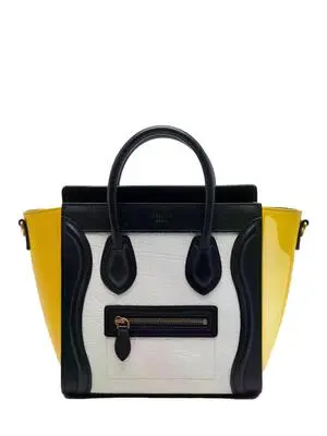 Celine Nano Luggage Tote Satchel - White