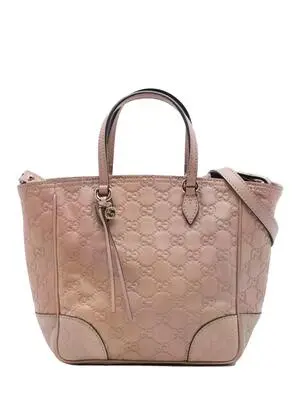 Gucci Embossed Leather Small Satchel - Pink