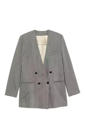 ALBERTA FERRETTI Alberta Ferretti Pinstriped Double-Breasted Blazer