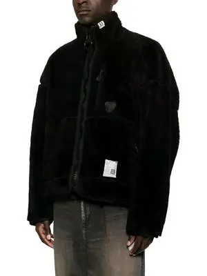 Mihara Yasuhiro Fleece Zip-up Jacket - Black