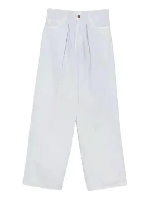 HAIKURE Candy Twill Pleated Jeans - White