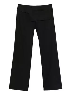 ST. AGNI Belt Detail Straight Leg Trousers - Black