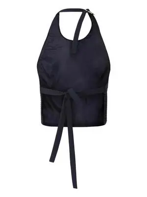 Pinko Rhinestone Embellished Halterneck Top - Blue