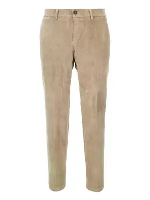 CRUNA Corduroy Texture Tailored Trousers - Neutrals