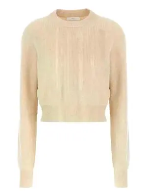 Malo Ribbed Knit Cropped Sweater - Neutrals