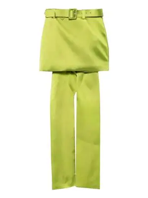 SELF-PORTRAIT Belted Bow Detail Mini Skirt - Green