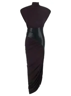 Andamane Ursula Ruched High-neck Maxi Dress - Purple