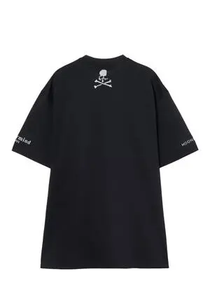 MASTERMIND WORLD Logo-print Side-slit T-shirt - Black
