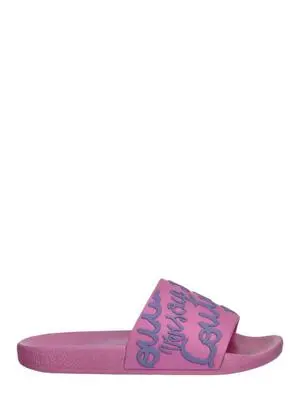 Versace Embossed Logo Slides - Pink