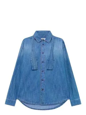 MSGM Bow-tie Denim Shirt