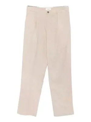 LES DEUX Pleated Straight-leg Trousers In Sand Beige - Neutrals