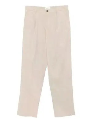 LES DEUX Pleated Straight-leg Trousers In Sand Beige - Neutrals
