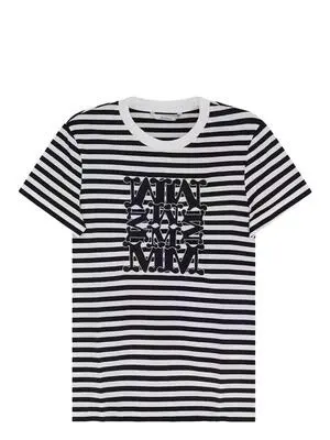 Max Mara Striped Cotton T-shirt - Black