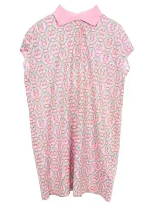 Hermès Kanoe Print Polo Dress - Pink