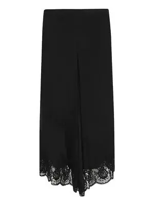 P.a.r.o.s.h Lace Trim Midi Skirt - Black