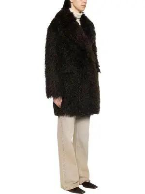 Tagliatore Bouclé-texture Double-breasted Coat - Brown