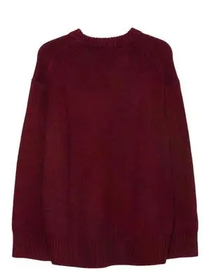 LISA YANG Noor Ribbed Knit Crewneck Sweater - Red