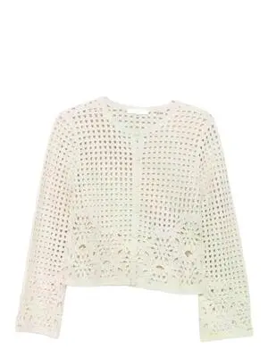 FRAME Postcard Crochet Cardigan - Neutrals