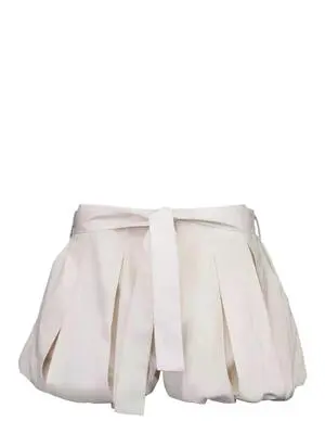 ADRIANA DEGREAS Belted Balloon Shorts - Neutrals