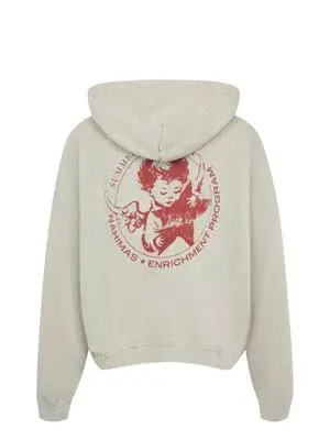NAHMIAS Graphic Print Zip-up Hoodie - Grey