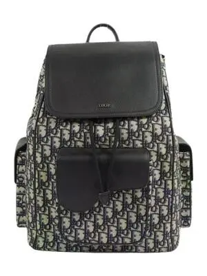 Dior Saddle Oblique Canvas Backpack - Blue