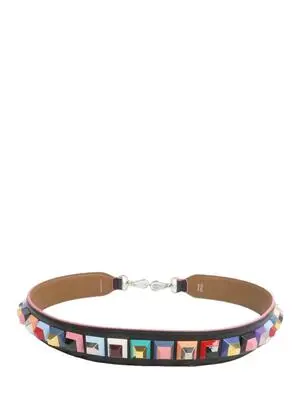 Fendi Strap You Studded Shoulder Strap - Black