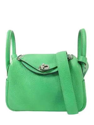 Hermès 2023 Mini Lindy Two-way Tote Bag - Green