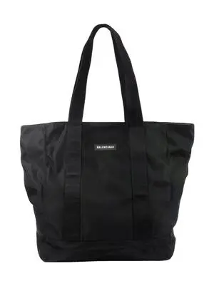 Balenciaga Logo Patch Tote Bag - Black