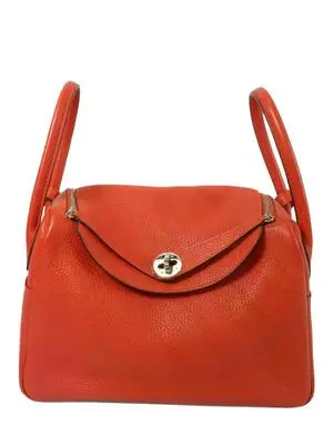 Hermès 26 Lindy Leather Tote Bag - Red