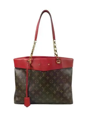 LOUIS VUITTON Pallas Shopper Monogram Tote Bag - Brown