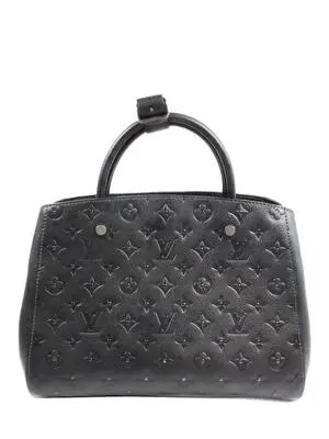 LOUIS VUITTON Monogram Empreinte Bb Montaigne Tote Bag - Black