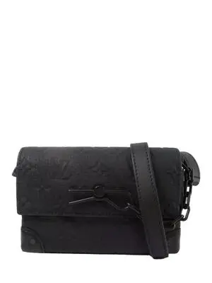 LOUIS VUITTON Monogram Taurillon Leather Shoulder Bag - Black