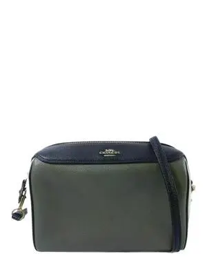 COACH VINTAGE Leather Grained Shoulder Bag - Green