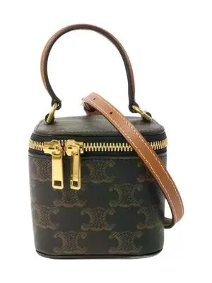 Celine Triomphe Pattern Cross Body Bag - Brown