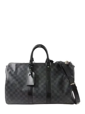LOUIS VUITTON Keepall 45 Bandoulière Damier Graphite Handbag - Black