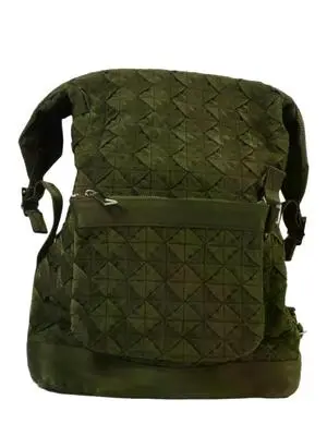 Bottega Veneta Intrecciato Webbing Backpack - Green