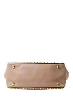 Valentino Garavani Rockstud Leather Tote Bag - Neutrals