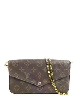 LOUIS VUITTON Monogram Felicie Pochette Shoulder Bag - Brown