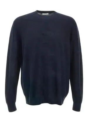 DIKTAT Diamond-knit Crew-neck Sweater - Blue
