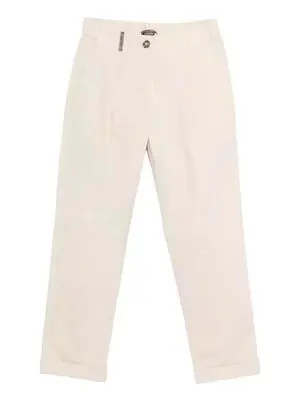 Peserico Pleated Detail Turn-up Trousers - Neutrals