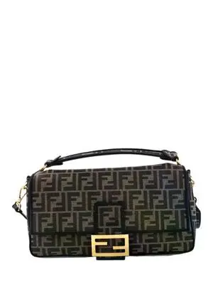 Fendi Baguette Nm Bag Zucca Canvas Shoulder Bag - Brown