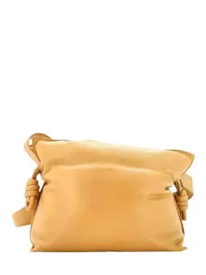 Loewe Loewe Puffer Flamenco Knot Clutch Leather Small Shoulder Bag Yellow