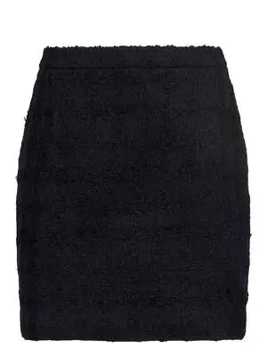 Alessandra Rich Bouclé-knit Mini Skirt - Black