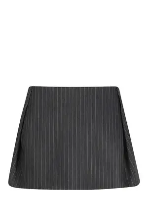 IRO PARIS Pinstripe Pleated Mini Skirt - Grey
