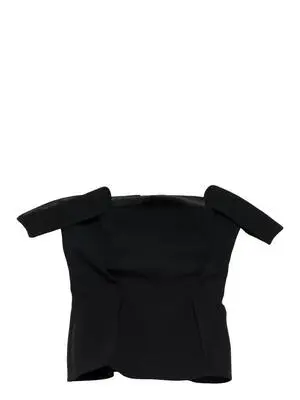 Khaite Vasmina Off-the-shoulder Peplum Blouse - Black